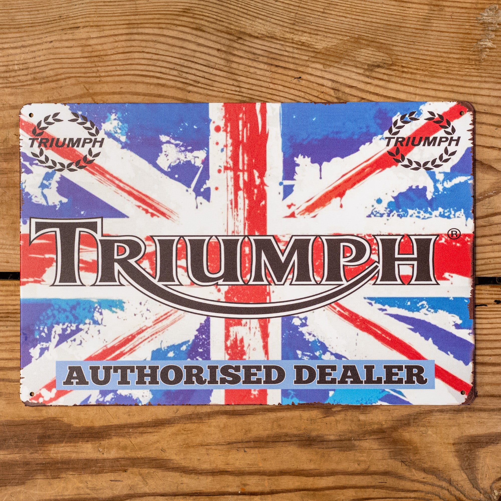 Triumph Union Jack Metal Sign – Mathewsons Gift Shop